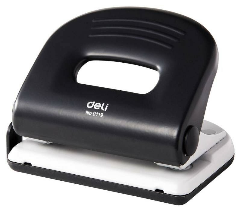 Дырокол Deli PRO E0119 макс:25лист. металл ассорти отв:2 с линейкой