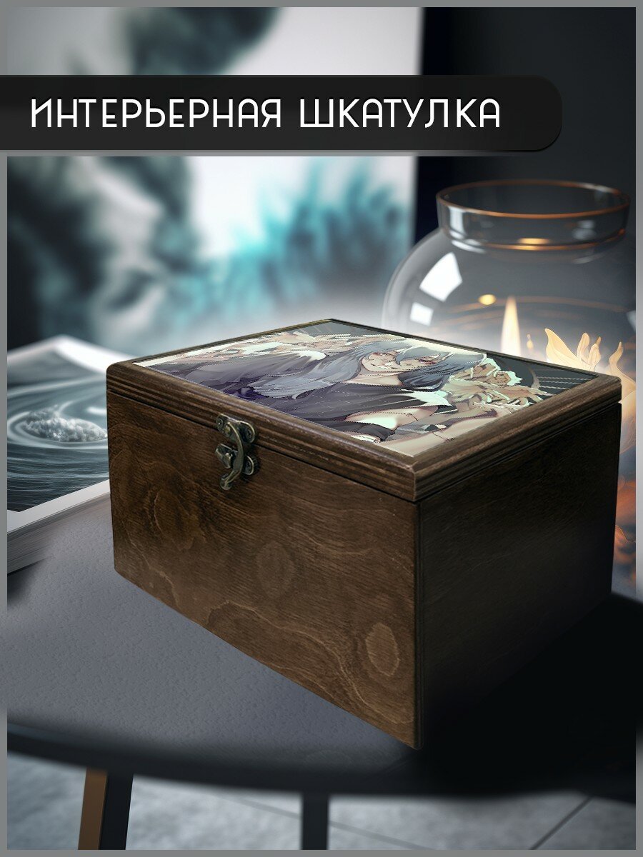 Шкатулка интерьерная для украшений универсальная 22x17x12 см аниме Магическая битва (Jujutsu kaisen, Махито) - 2038
