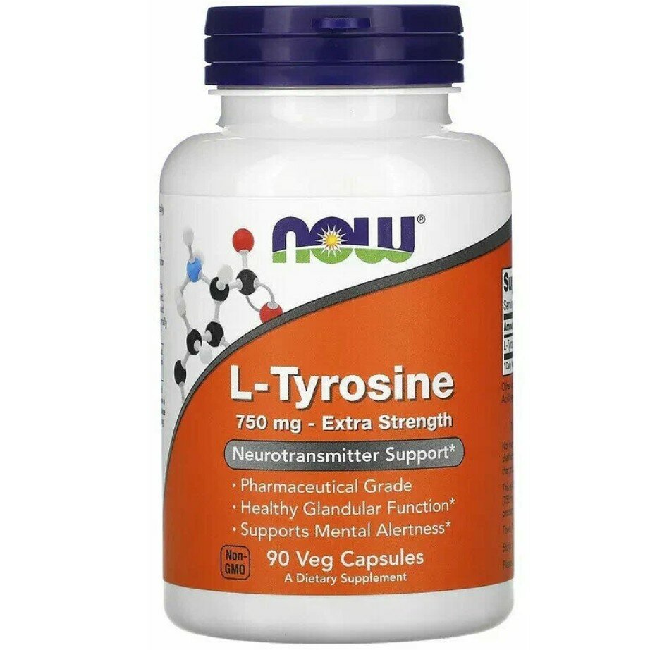 L Tyrosine 750 mg 90 caps Now