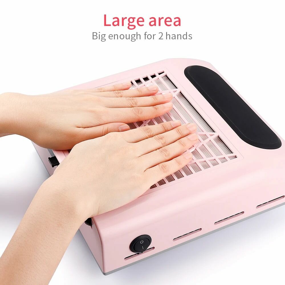 Kingrinder Вентилятор для сбора ногтей мощностью 80 Вт, пылесос для маникюрного станка, мощная полировка УФ-гелем