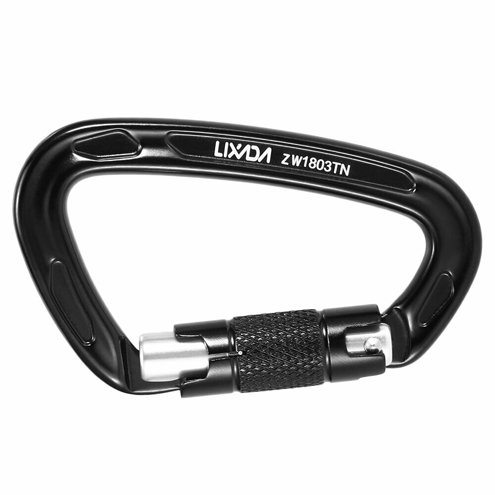 Lixada 24KN Высокопрочный карабин с винтовой затвором Twist Locking Carabiner