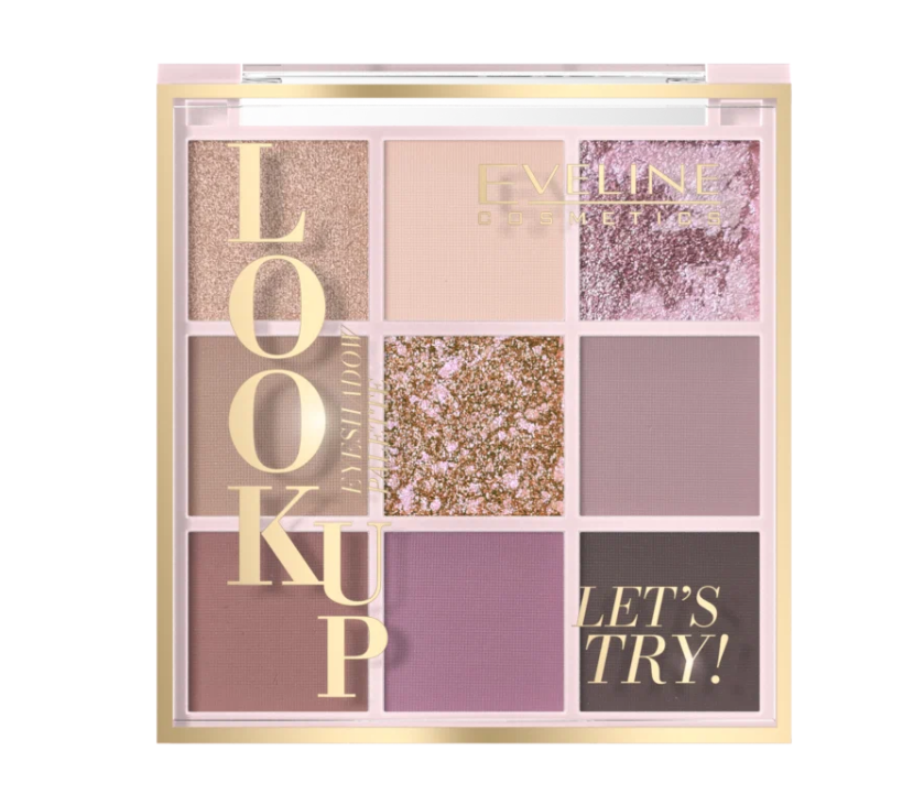 Палетка теней для век 9 цветов Eveline Cosmetics LET`S TRY серии Look Up, 10,8 гр
