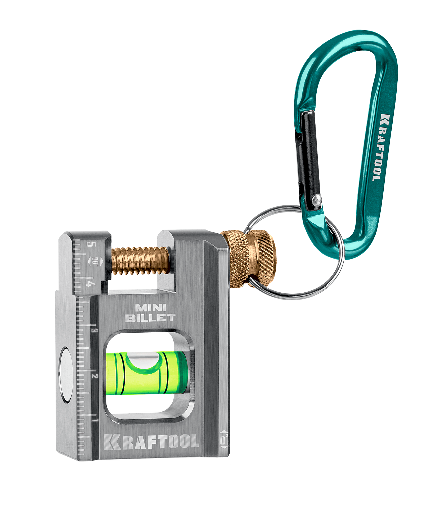 Уровень KRAFTOOL "Mini Billet", магнитный, брусковый, фрезерованная грань, 5 см