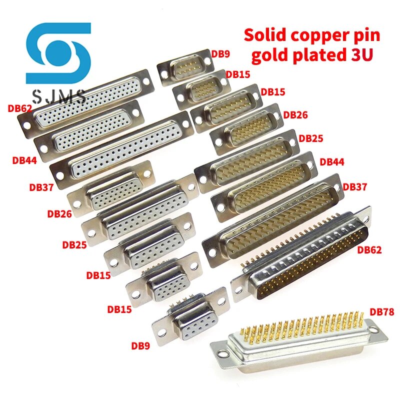 Разъем Female DB15 (2 ROW) 1PCS, Золотой