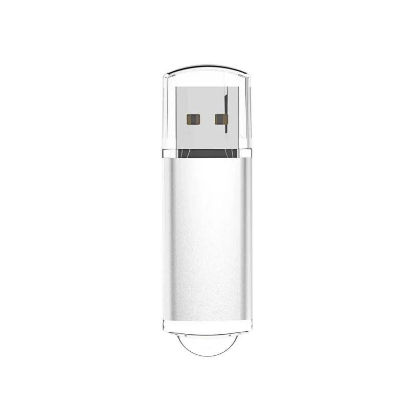 Металлическая USB-флешка Custom Logo 128Мб-16Гб 512М, Silver Color