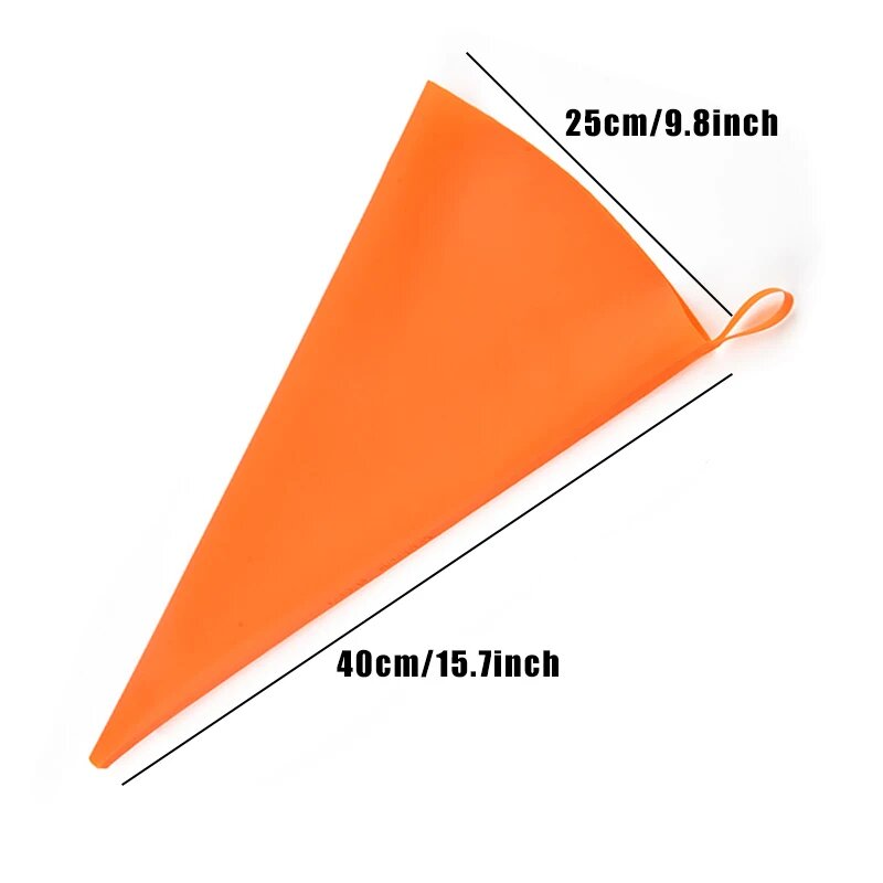 Многоразовые силиконовые кондитерские мешки Оранжевый, 16 inch