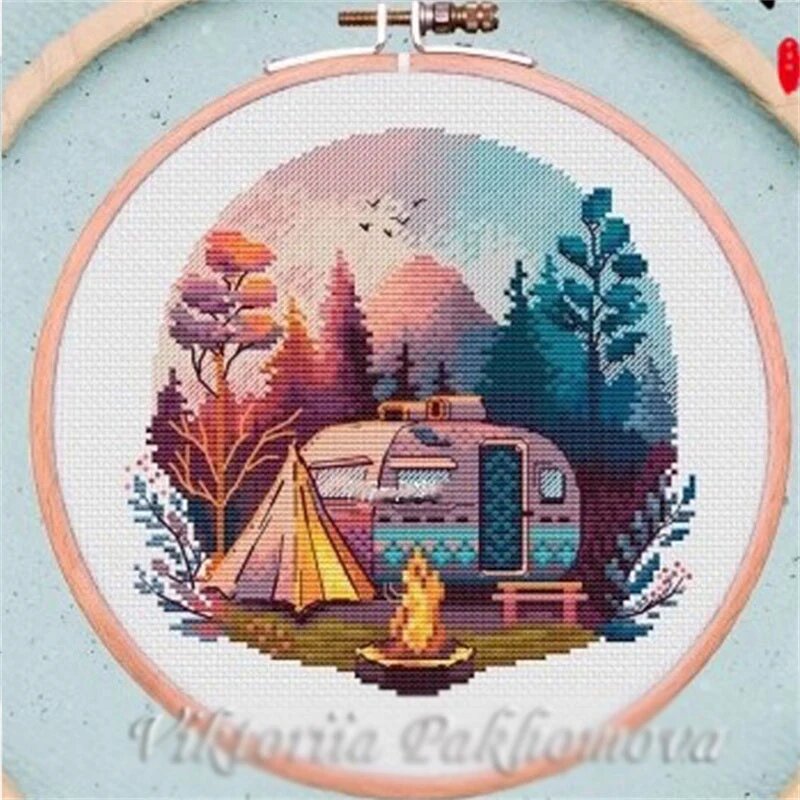 Набор для вышивки крестом "Кемпинг" 14ct ZZ8371