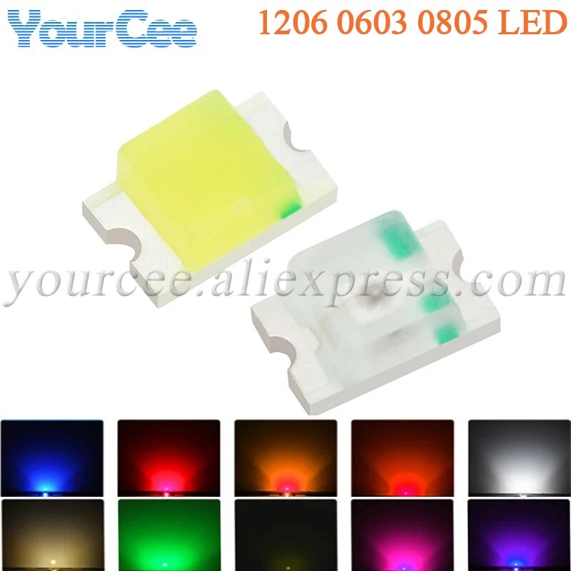 Светодиоды SMD 0603 White, 100шт