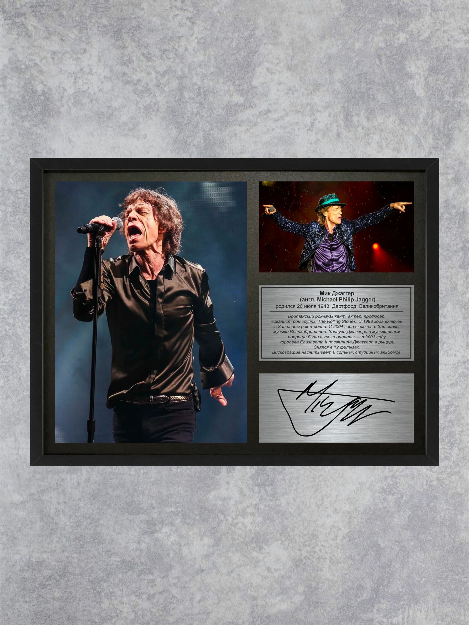 Mick Jagger Картина интерьерная с автографом