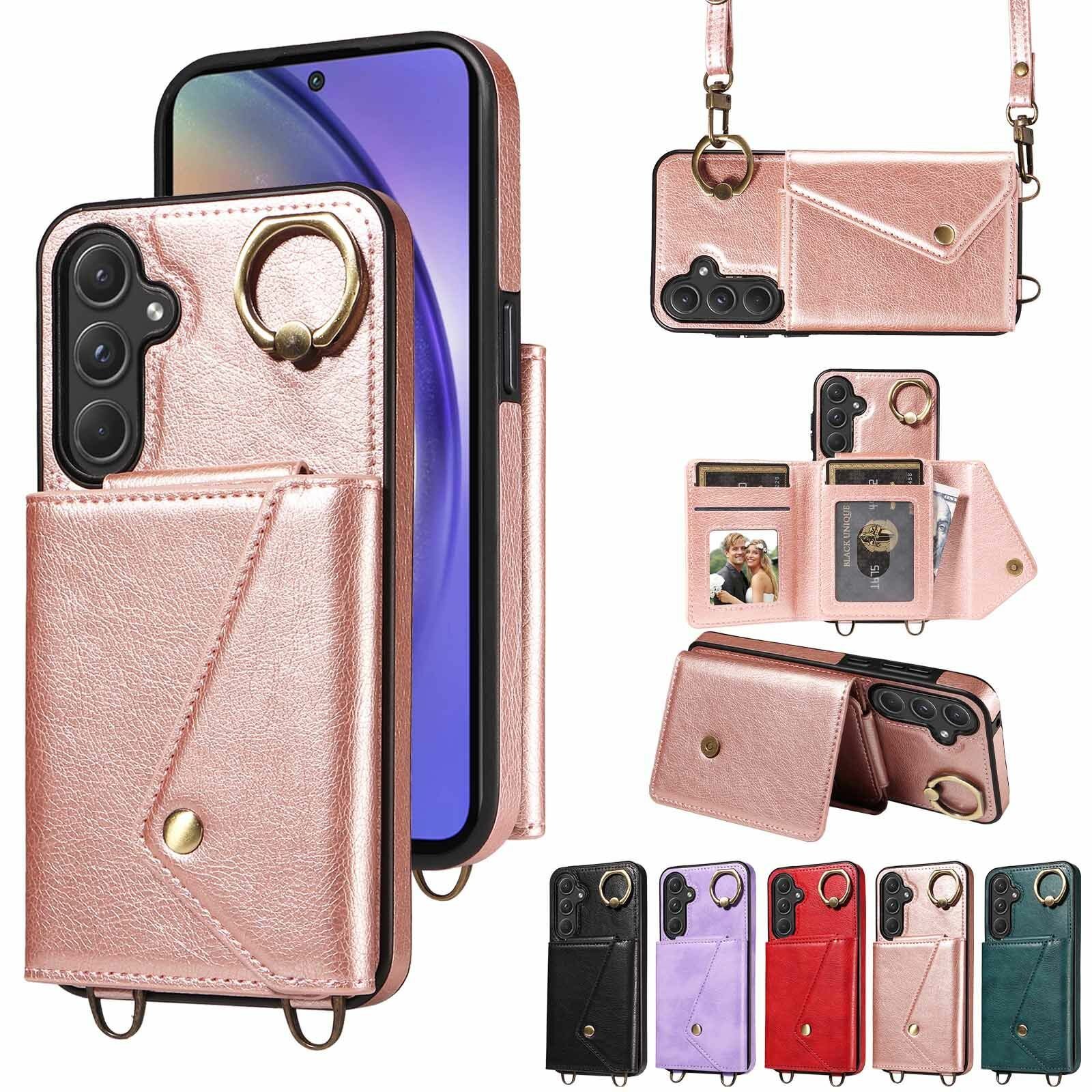 Чехол для для Samsung Galaxy A55 5G /Самсунг Галакси А55(5Джи) кожаный с отделением для карт на Накладка с картхолдером