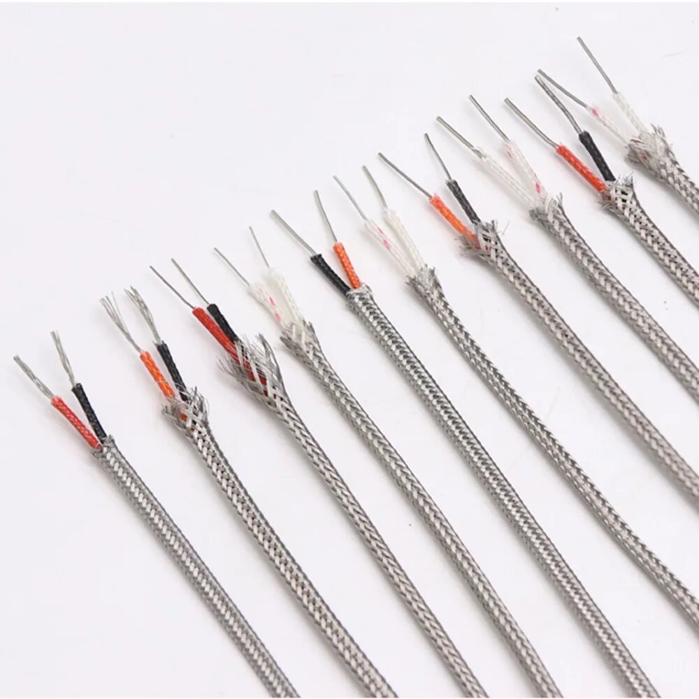 Термопарный компенсирующий провод типа K экранированный плетеный K2 0,4-0,8 мм K2x0.4mm Precision