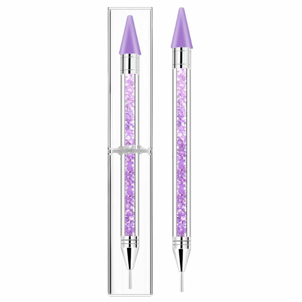 Двухсторонний восковой карандаш для маникюра с точками (1 шт) - Фиолетовый