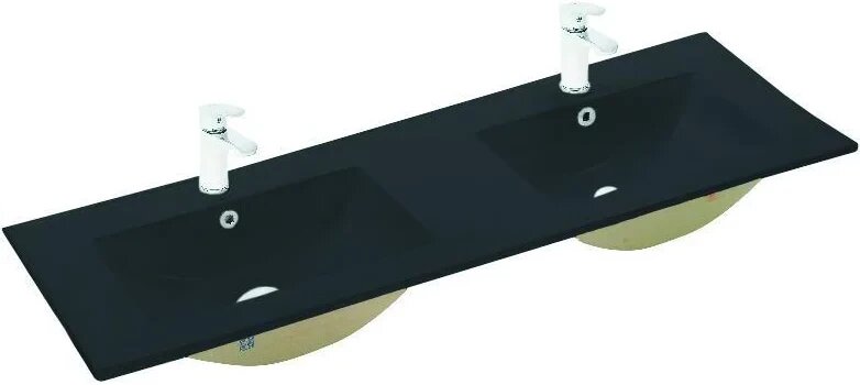 Раковина WeltWasser Deilbach 7506-1202 MT-BL 10000005570 120,5x47 см, накладная, черный матовый