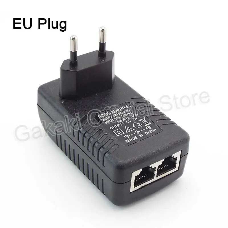 Блок питания POE Gakaki для IP-камер EU Plug, 12V 2A