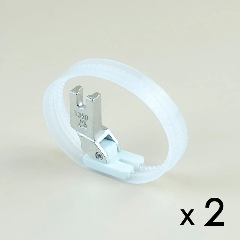 Пластиковая прижимная лапка TRF1 с кольцом для швейных машин JUKI BROTHER Белый, 2PCS White Foot