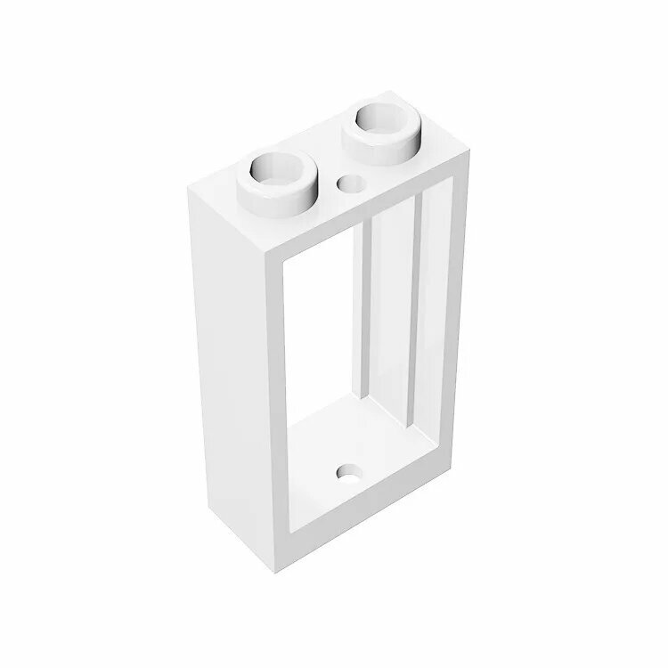 Белый строительный блок Gobricks 1x2x3, Цвет: 090
