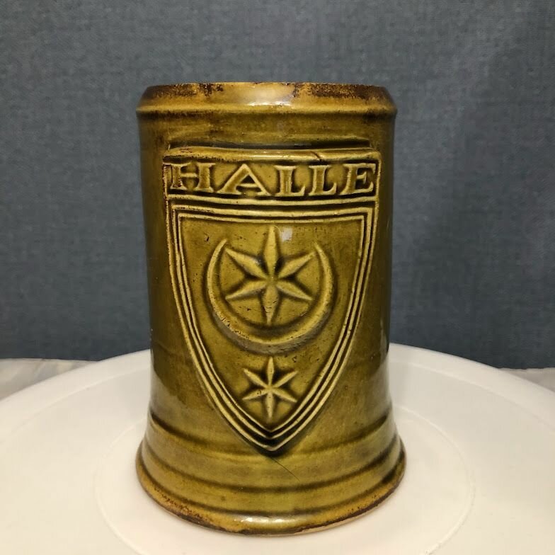 Кружка пивная винтажная, Германия "HALLE, г. Галле", 0.5л, керамика