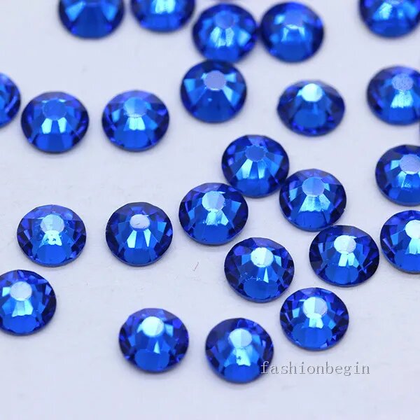 Стразы из стекла SS10 SS12 SS16 SS20 SS30 SS34 Синий, ss10 2.8mm 144p, sapphire