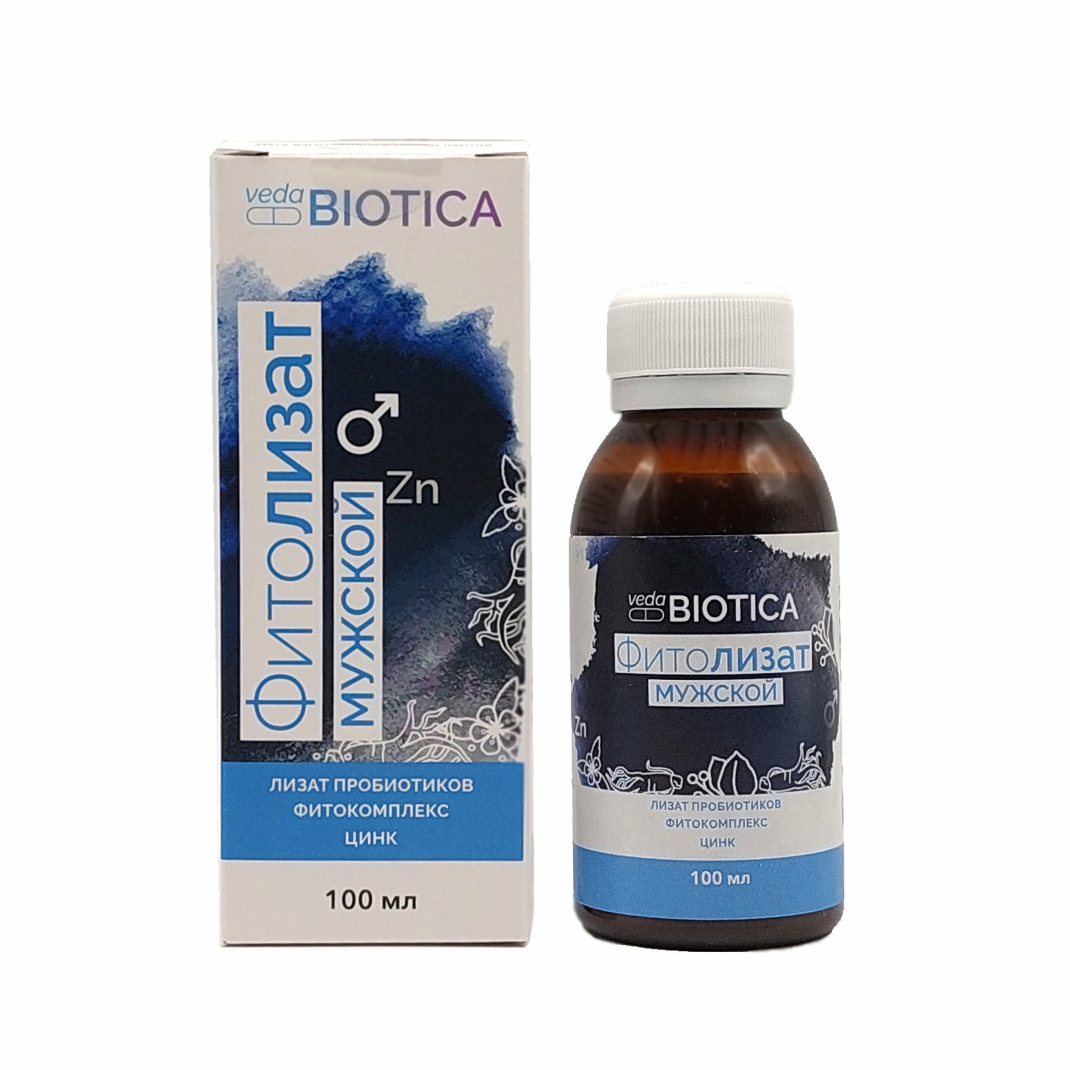Фитолизат Мужской, для мужской молодости, ВедаБиотика, 100 мл