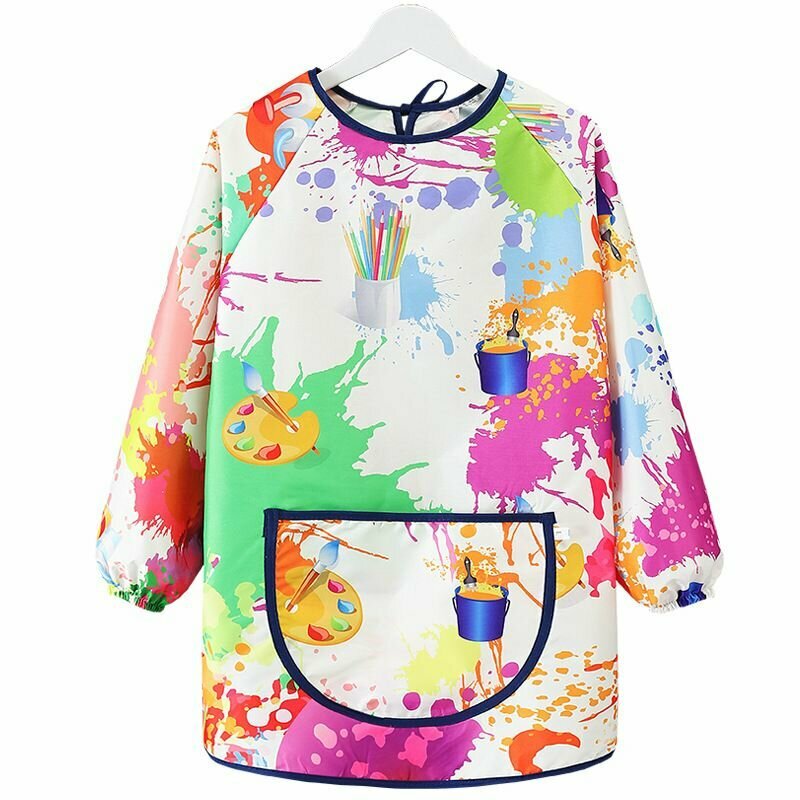 Фартук для творчества ребенка, водонепроницаемый детский художественный халат для рисования, лепки и кулинарии, легкий и мягкий, удобный для уроков труда и домашних занятий