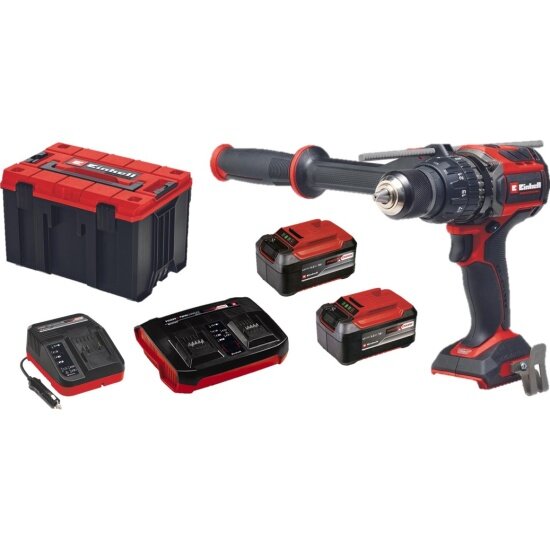 Дрель-шуруповерт аккумуляторная Einhell PXC TP-CD 18/120 Li-i BL, 120Нм, 2x5.2Ач+ЗУ+ЗУ12В+кейс (4514310SETL)