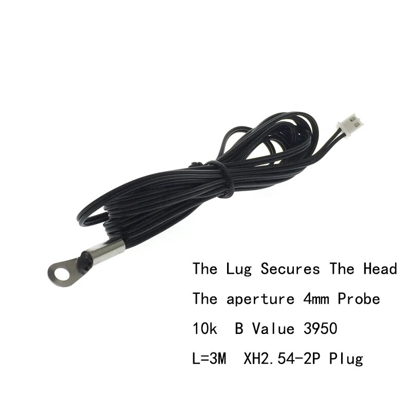 Значение сопротивления 10K, B, 3950 погрешность 1% L = 3M, датчик температуры NTC, фотоэлемент с фиксированной диафрагмой головки 4 мм