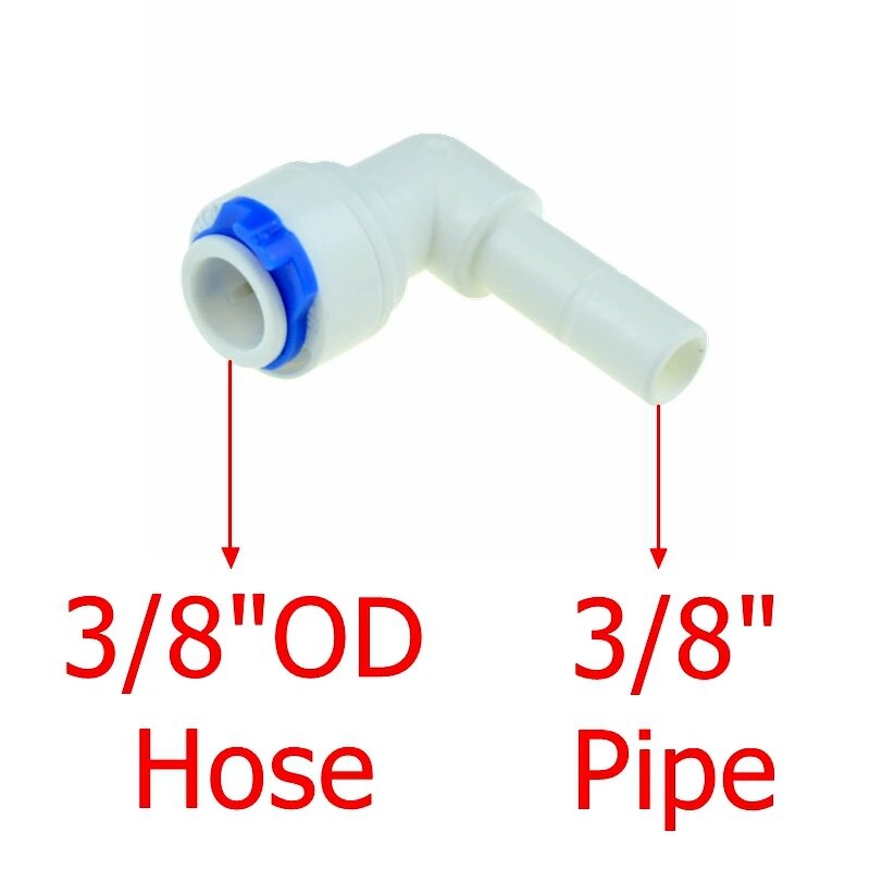 90° 3/8" OD Hose 3/8" Pipe фитинг для воды