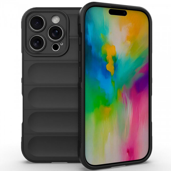 Flex Silicone Противоударный чехол для iPhone 16 Pro с защитой камеры и микрофиброй