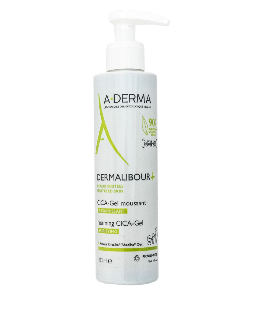 A-Derma Гель Dermalibour+ Cica Foaming Gel Очищающий Пенящийся, 200 мл
