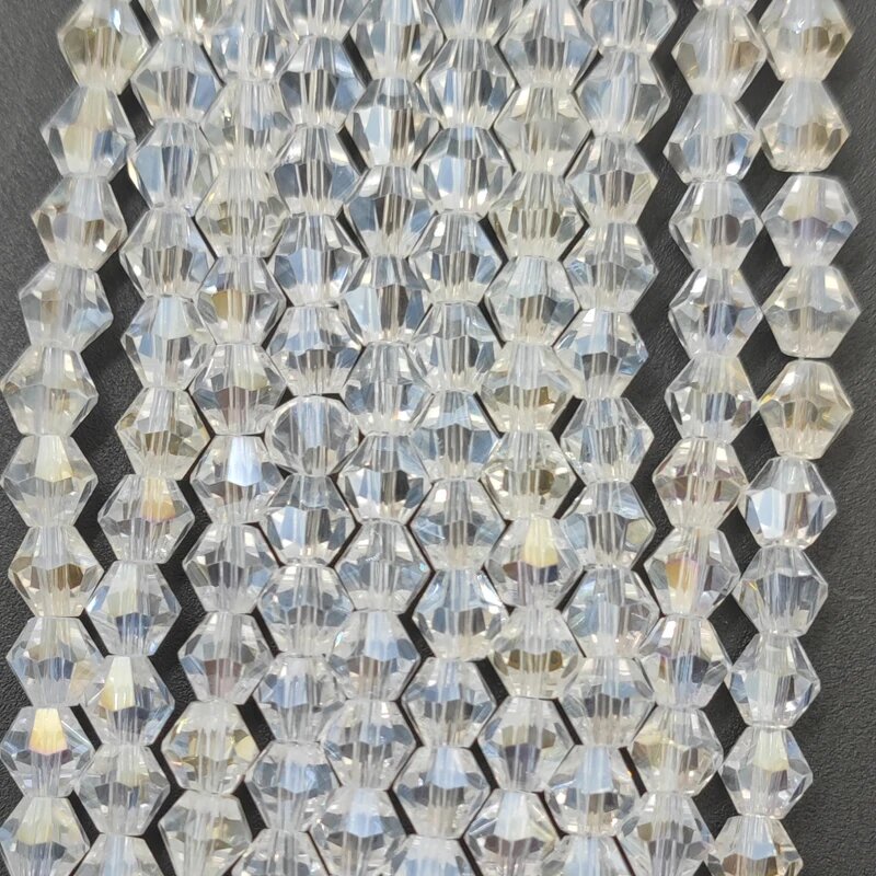 Блестящие прозрачные бусины-разделители для биконуса из хрустального стекла, 3/4/6 мм, 6mm(45pcs)