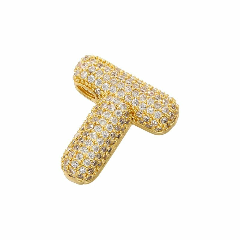 ZHUKOU 18K позолоченные Искусственные золотые буквы, diy Подвески ручной работы, ювелирные изделия, аксессуары, ювелирные изделия: VZ414
