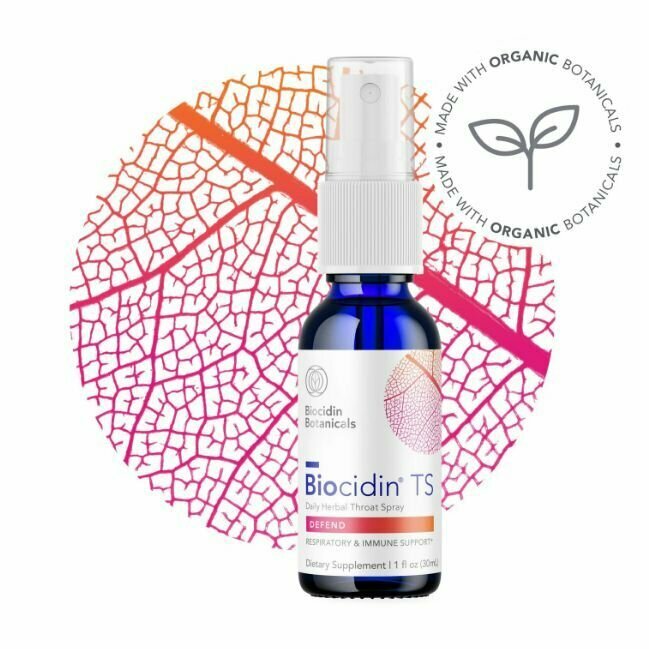 Biocidin Botanicals, Biocidin TS Defend, травяной спрей от боли в горле, Daily Herbal Throat Spray, 30 мл
