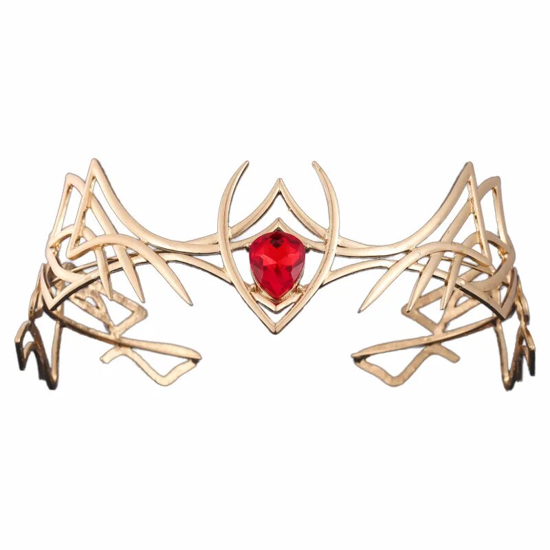 Золотая диадема для волос George Black Gold Red