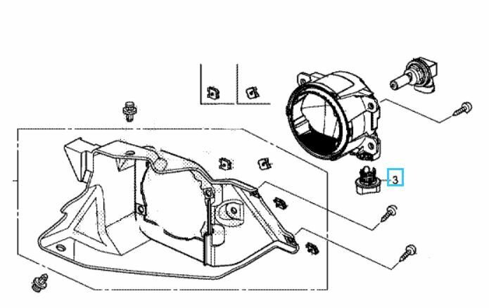 Рукоятка, мех. регулировки угла наклона против. фар (Оригинал)