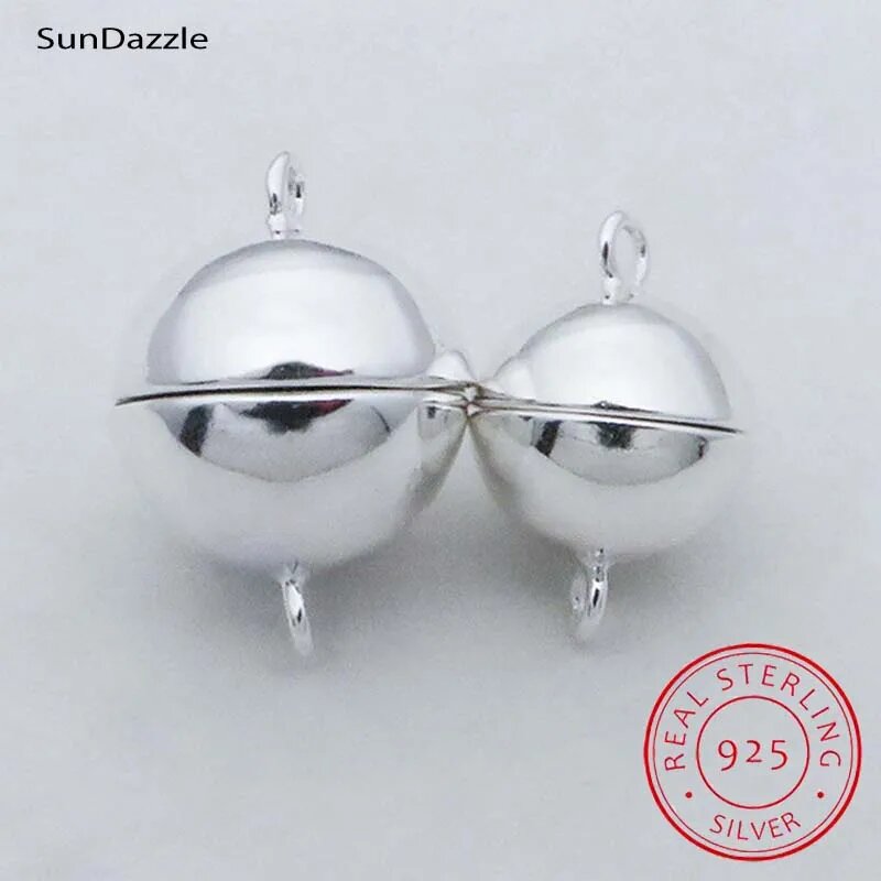 Магнитная застежка Sun Dazzle из серебра 925 6 mm, Plain Silver