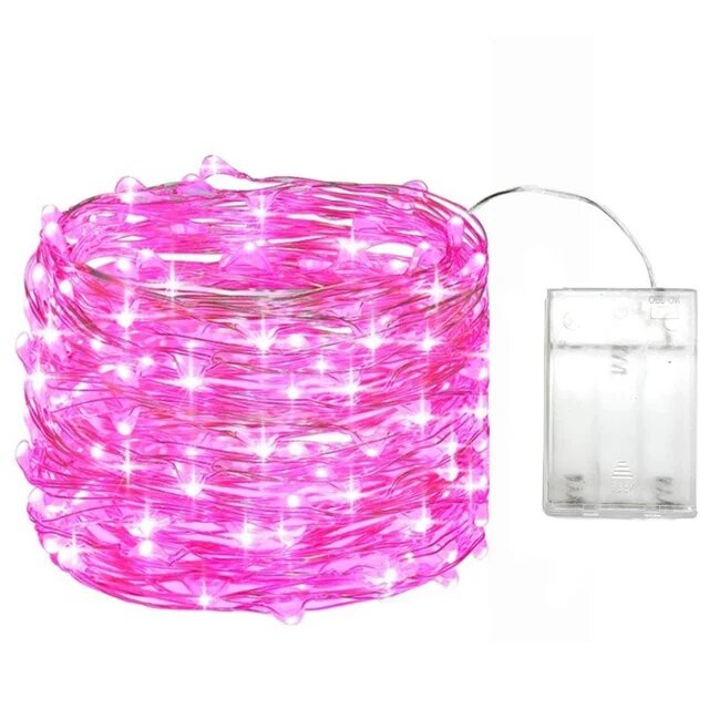 LED гирлянда медный провод 1-20 м