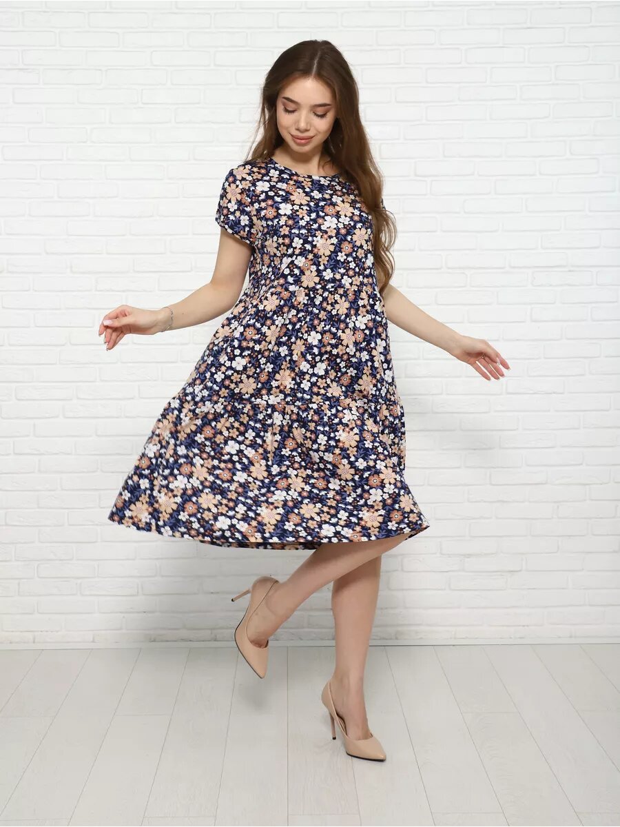 Платье трикотажное больших размеров