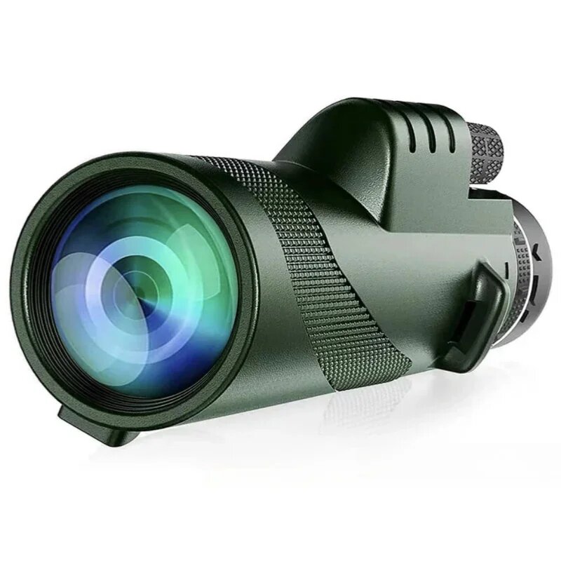 Монокуляр 80x100 черный/зеленый пластиковый 80x100