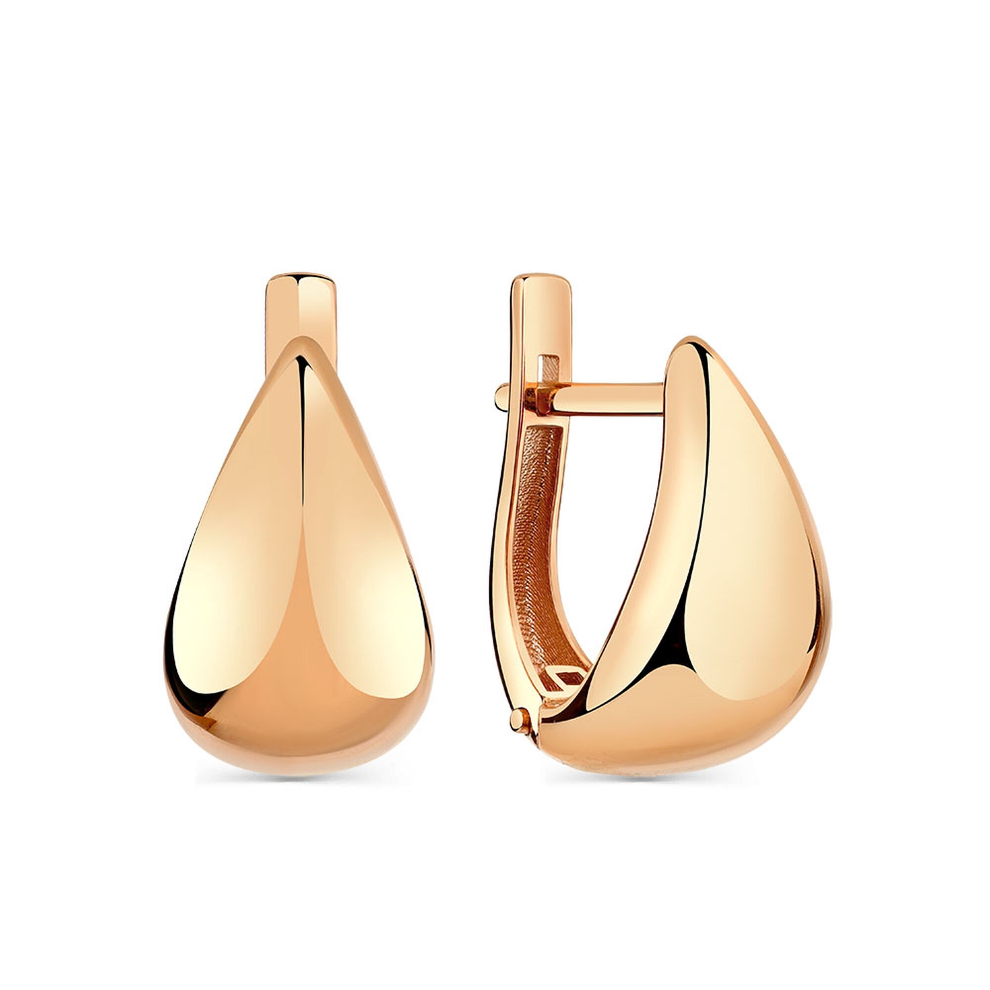 Серьги, красное золото, 585 проба
