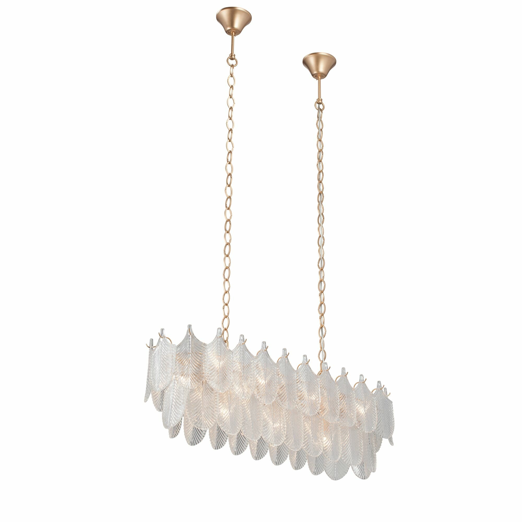 Люстра подвесная Vitaluce V5813-8/11, 11 лампа, E14 макс. 40Вт, 33м2, цвет золото.