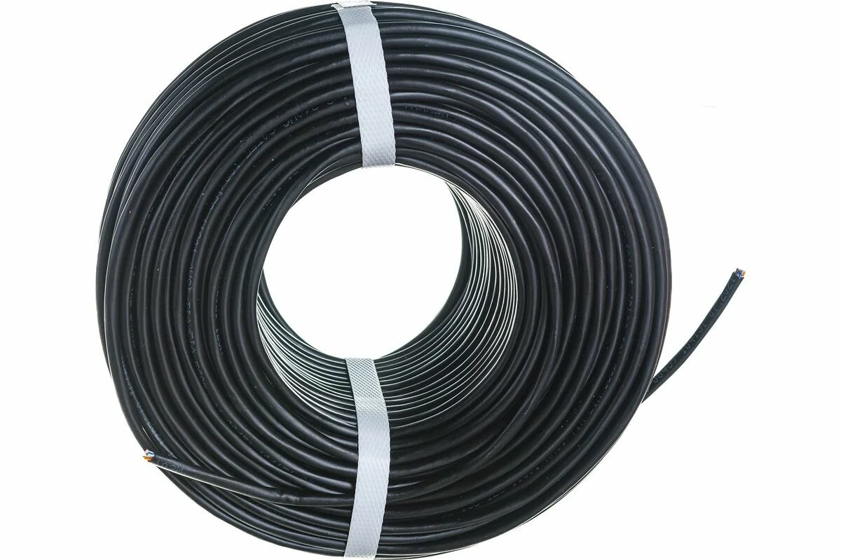 Кабель REXANT UTP 4PR 24AWG, CU, CAT5e, 100 МГц, PE, черный, OUTDOOR, бухта 100 м 01-0045-100