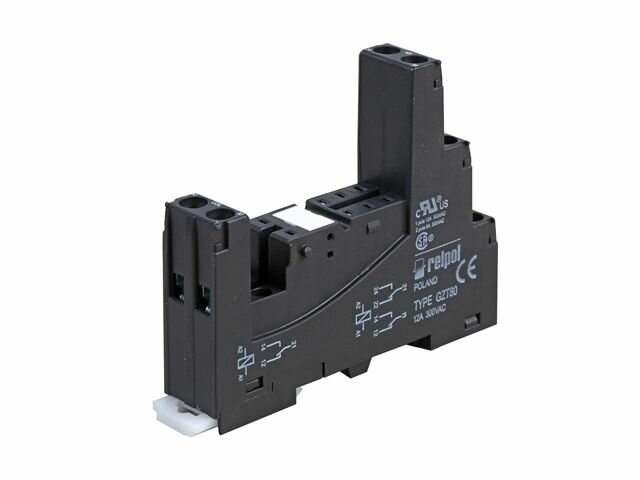 Колодка на din-рейку RELPOL GZT80 12A 300VAC для реле 852612