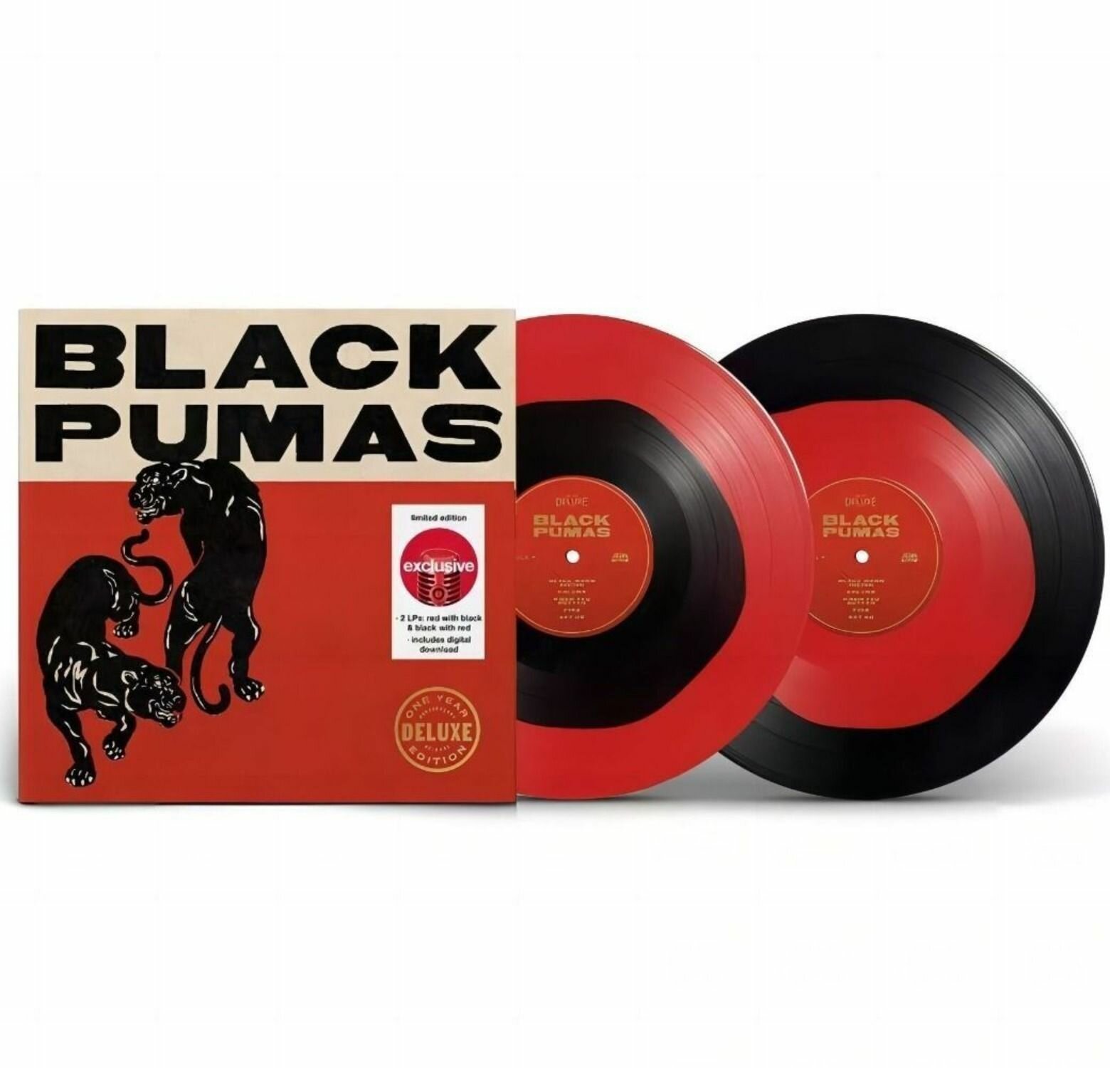 Виниловая пластинка Black Pumas 2LP, Deluxe Edition, Red/Black Blob