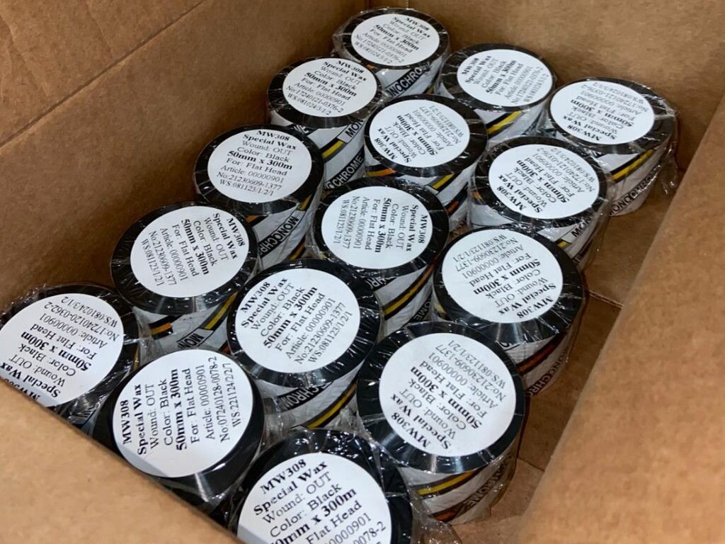 Красящая лента риббон Wax 50х300 (out x 1.0)/ 15 штук в комплекте