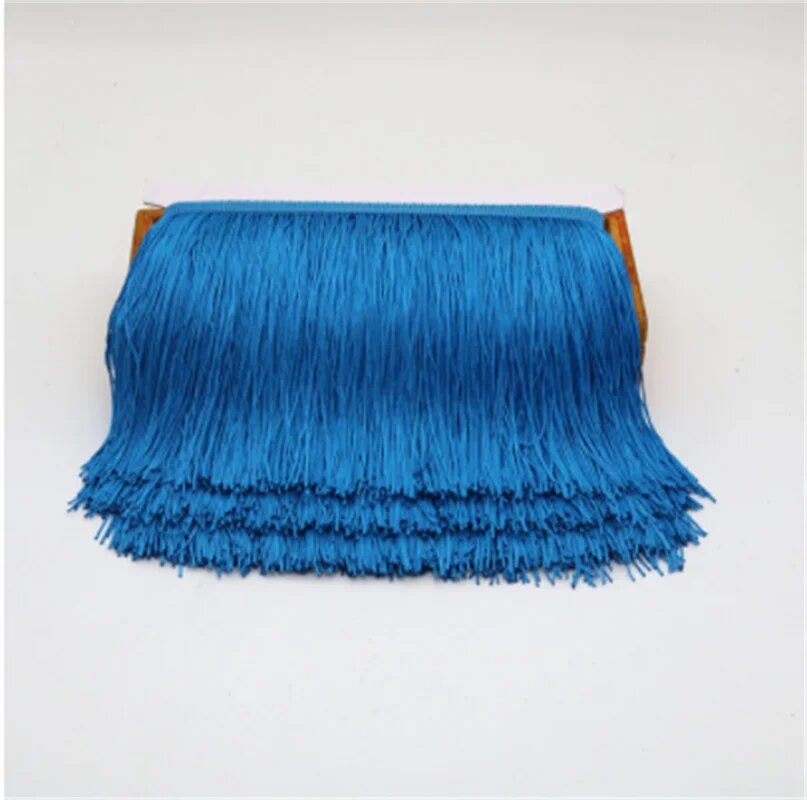 Полиэстерная кружевная бахрома для рукоделия Синий, 20cm, AS picture