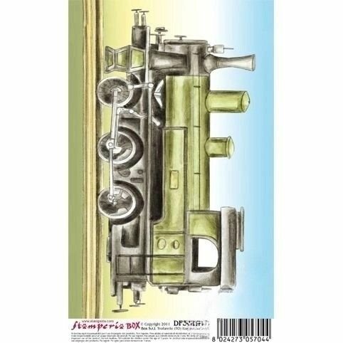 Бумага для декупажа STAMPERIA "Ретро паровоз", 3D, 300 г/м2