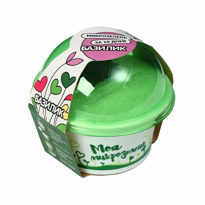 Набор для выращивания микрозелени Здоровья Клад "Моя микрозелень" базилик