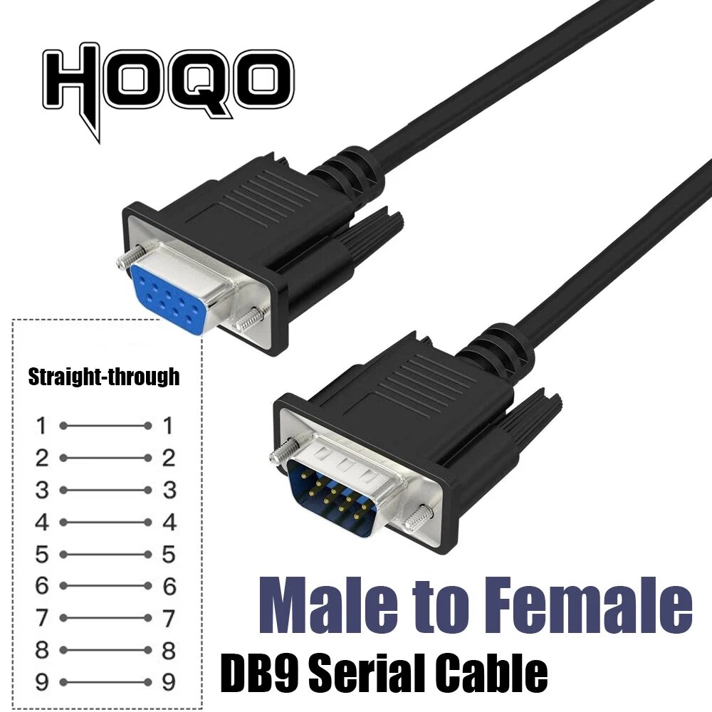 HOQO Кабель RS232 DB9F-DB9F 3m, DB9 Male to Female