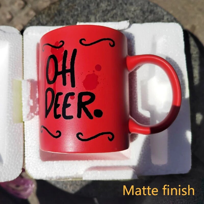 Кружка Hazbined Hotels "Oh Deer" Red 1, матовая