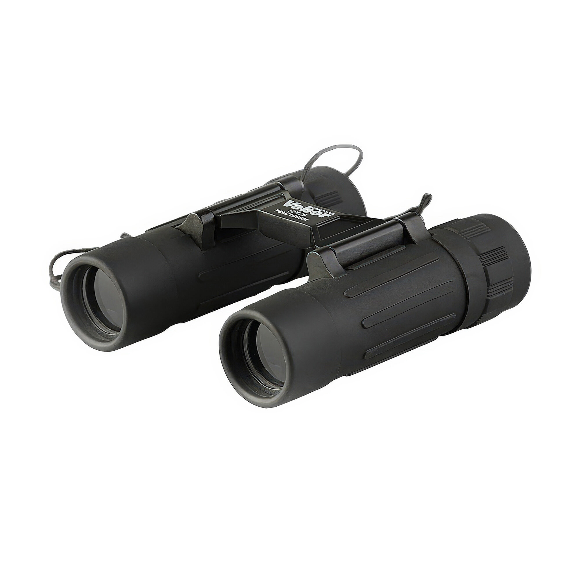 Бинокль Veber Free Focus БП 12x25 с ROOF, черный, металлический корпус